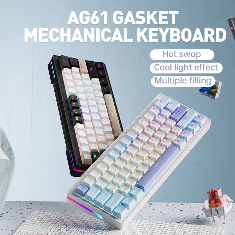AG61 Gasket Side RGB streamer Mechanical Keyboard – ZIFRIEND Gaming