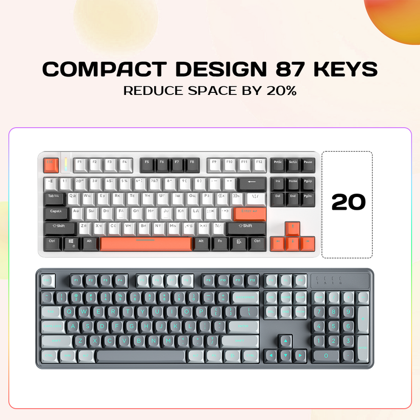 X87 87 Key Hot Swap Linear switch Gsaket Mechanical Keyboard – ZIFRIEND ...