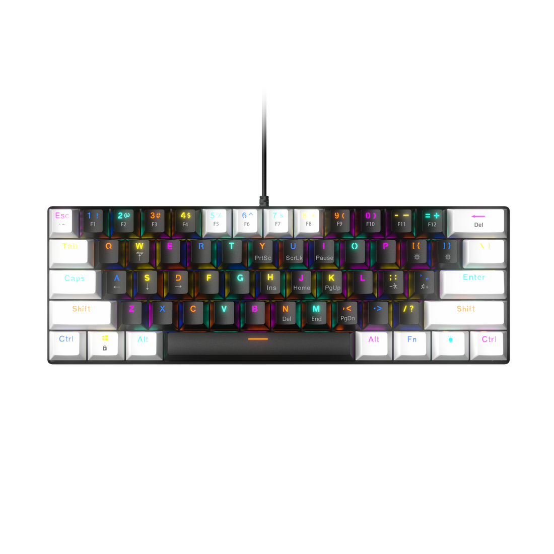 BD61S 61Keys Red Blue Brown Switch RGB lighting Mechanical keyboard ...