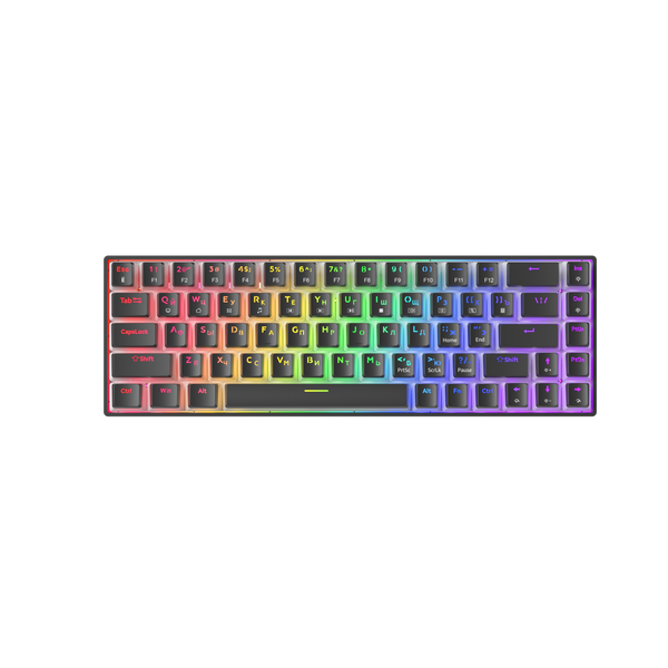 TK68 Black 68Keys RGB Backlit N-key rollover Wired Mode Plug and Play ...