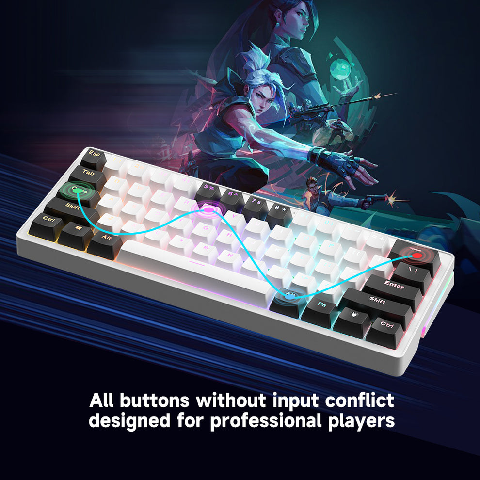 AG61 Gasket Side RGB streamer Mechanical Keyboard – ZIFRIEND Gaming
