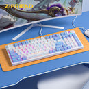 ZA981 85% Keyboard 98 Keys Hot Swappable Green Red Switch Custom Keyca ...
