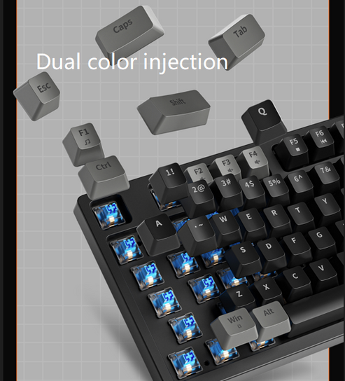 ZA981 85% Keyboard 98 Keys Hot Swappable Green Red Switch Custom Keyca ...